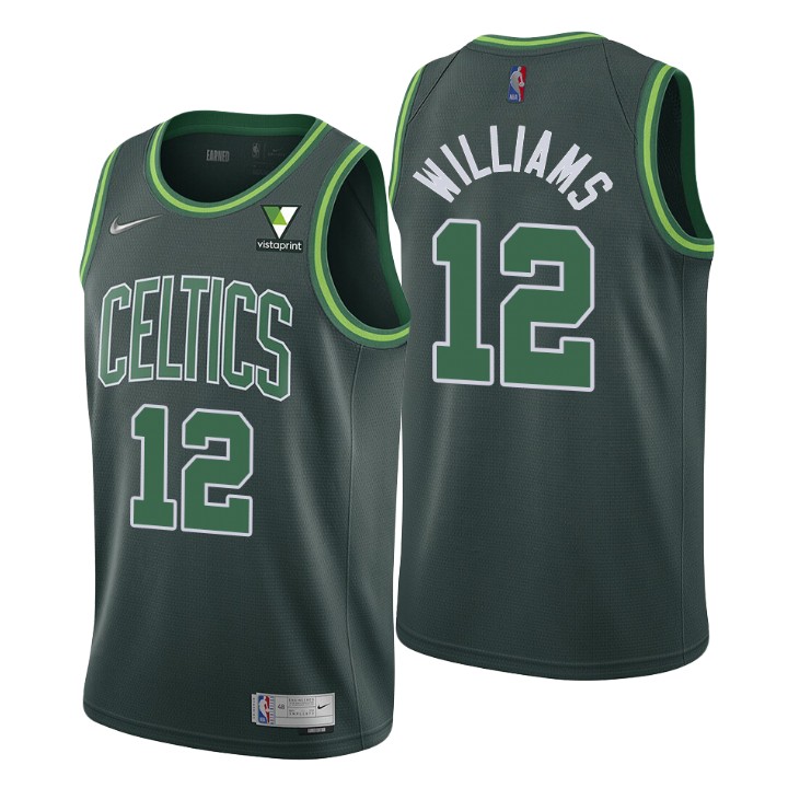 Maillot Basket Boston Celtics NO. 12 Grant Williams Earned Edition Vert ...